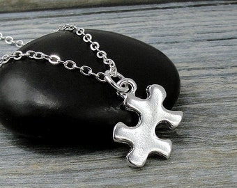 Puzzle Piece Necklace - Etsy