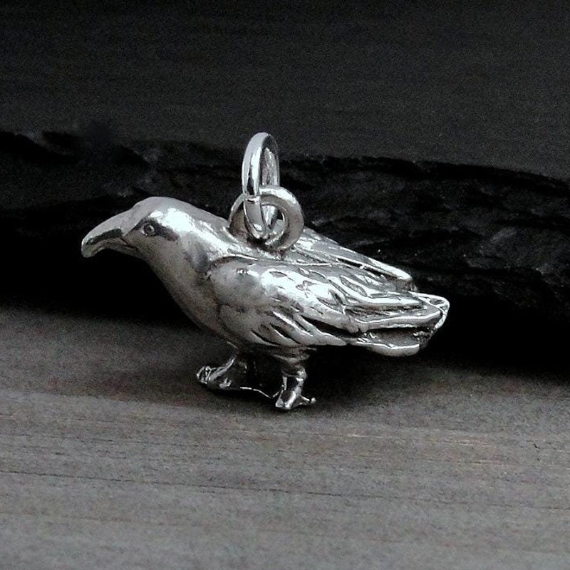 Crow Charm - Etsy
