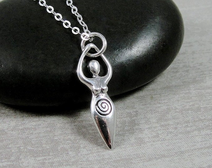 Fertility Goddess Necklace Sterling Silver Fertility Symbol - Etsy