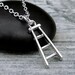 Ladder Necklace, Silver Plated Ladder Charm Necklace, Handyman Necklace ...