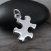 Puzzle Piece Charm, Silver Plated Jigsaw Puzzle Charm for Necklace or ...
