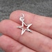 Star Outline Charm, Silver Plated Star Charm for Necklace or Bracelet ...
