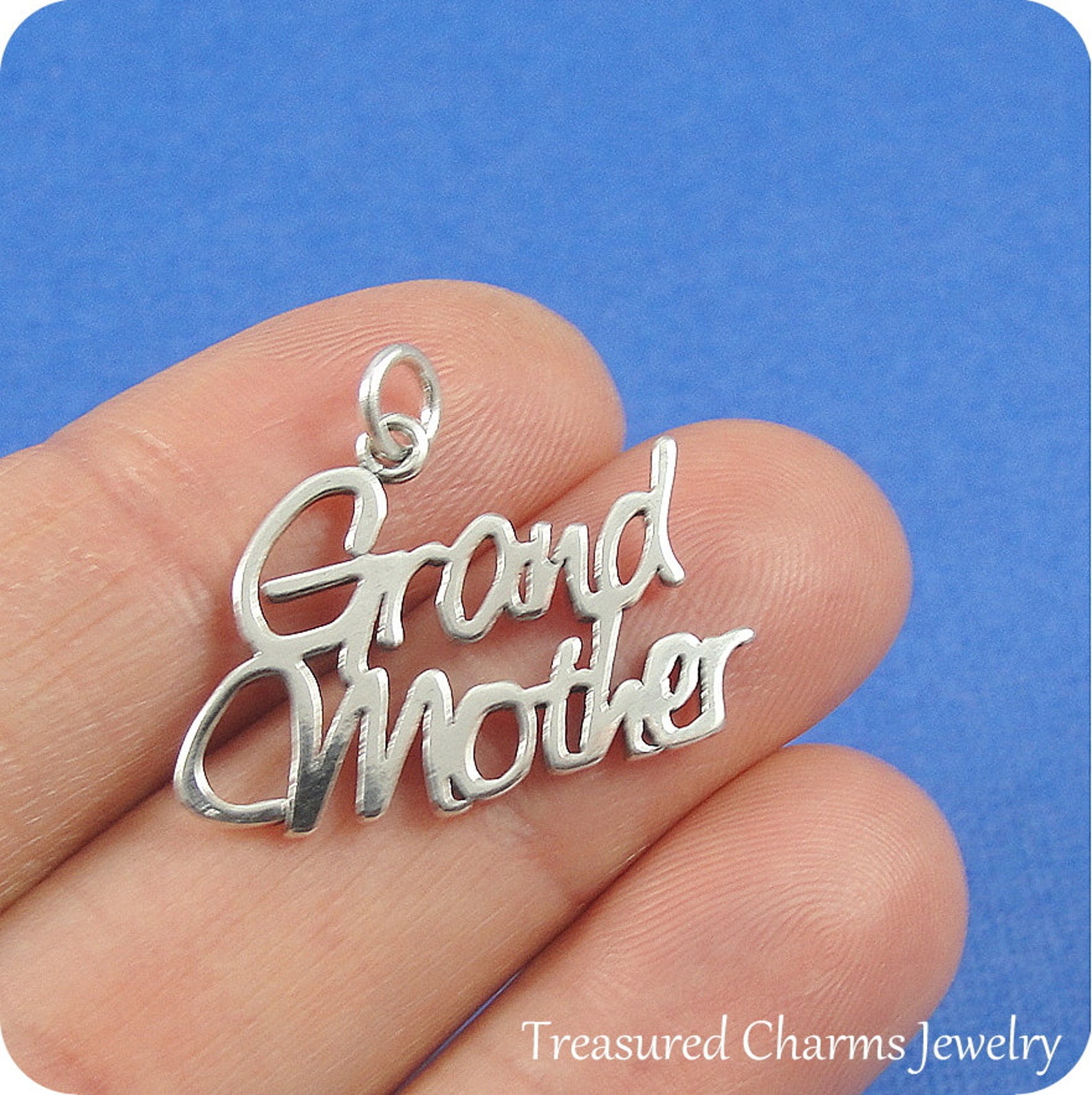Sterling Silver Grandmother Charm Grandmother Pendant - Etsy
