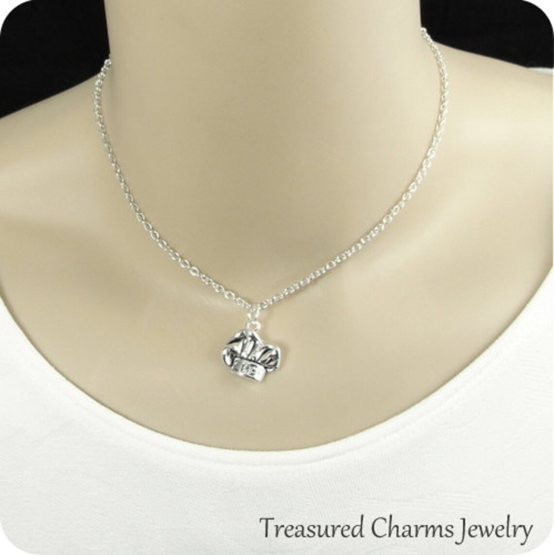 Chef Hat Necklace Silver Plated Chef Hat Charm on a Silver - Etsy