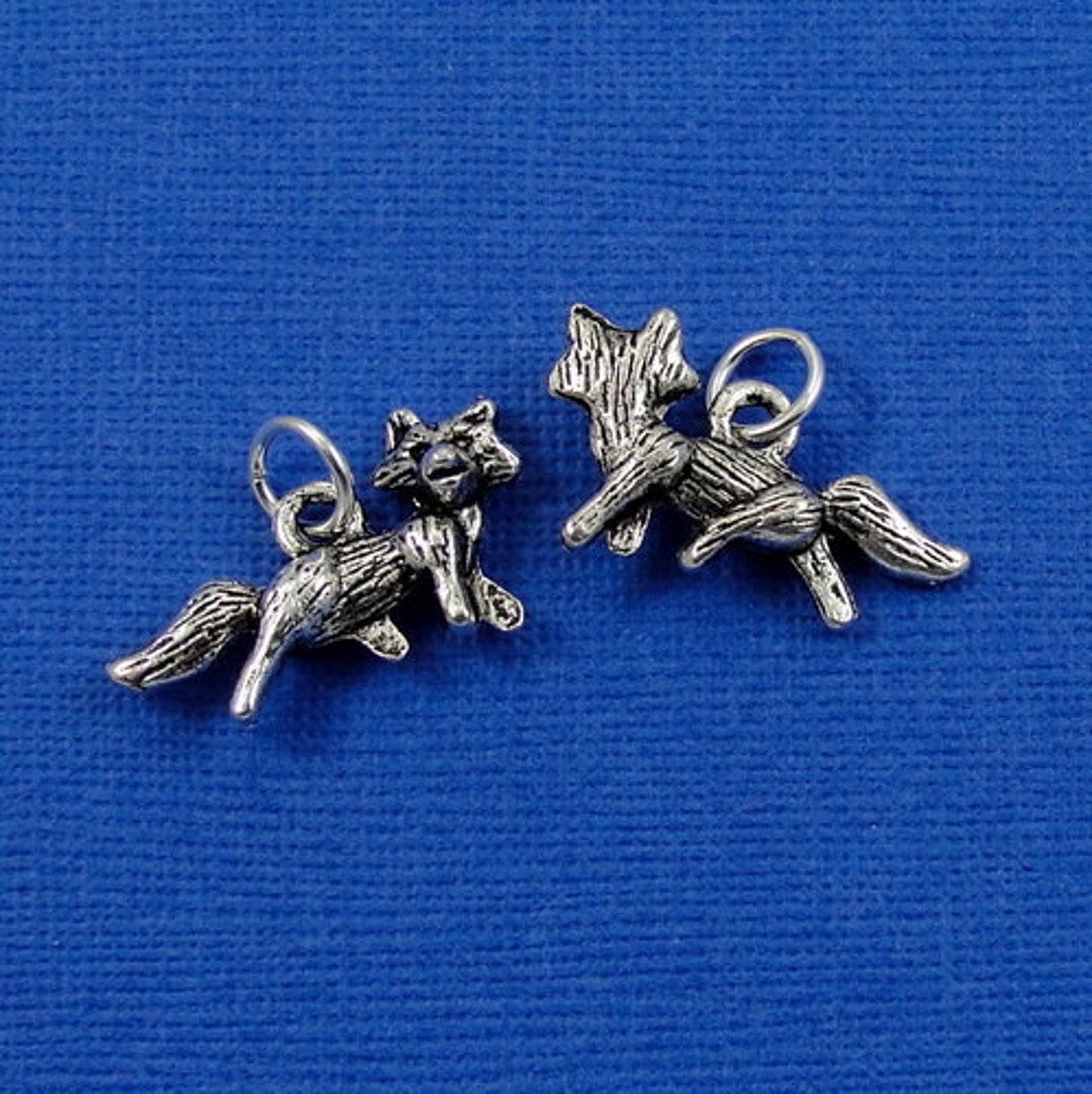 Fox Charm - Silver Plated Fox Charm for Necklace or Bracelet - Etsy