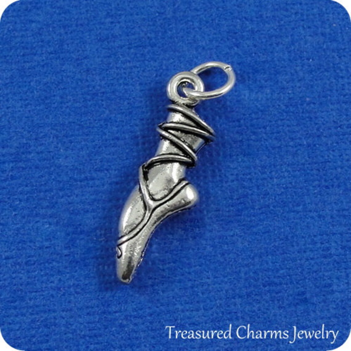 Ballet Slipper Charm Silver Plated Ballet Slipper Charm for - Etsy