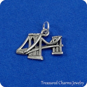 Brooklyn Bridge Charm Silver Plated Bridge Charm for - Etsy
