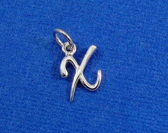 Alphabet Charm, Letter Charm, X Charm, Letter X Charm, Script Letter ...
