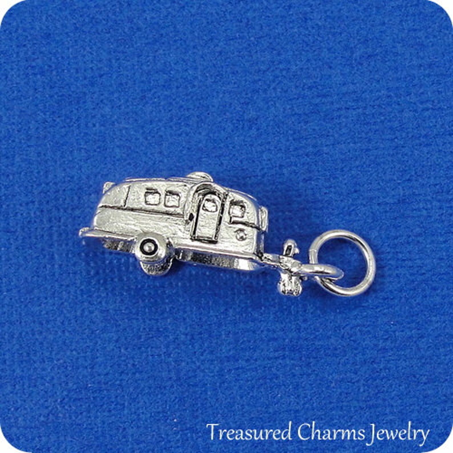 Camper RV Charm Silver Plated Camper Charm for Necklace or - Etsy