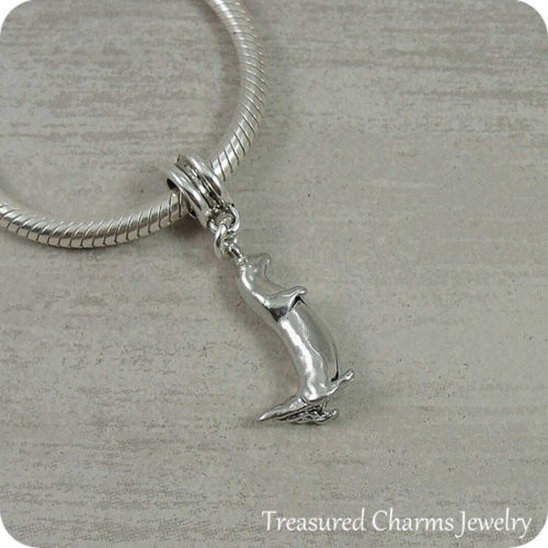 Otter European Dangle Bead Charm Silver Otter Charm for European ...