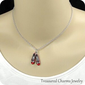 Ruby Red Slippers Necklace Silver and Ruby Slippers Shoe | Etsy