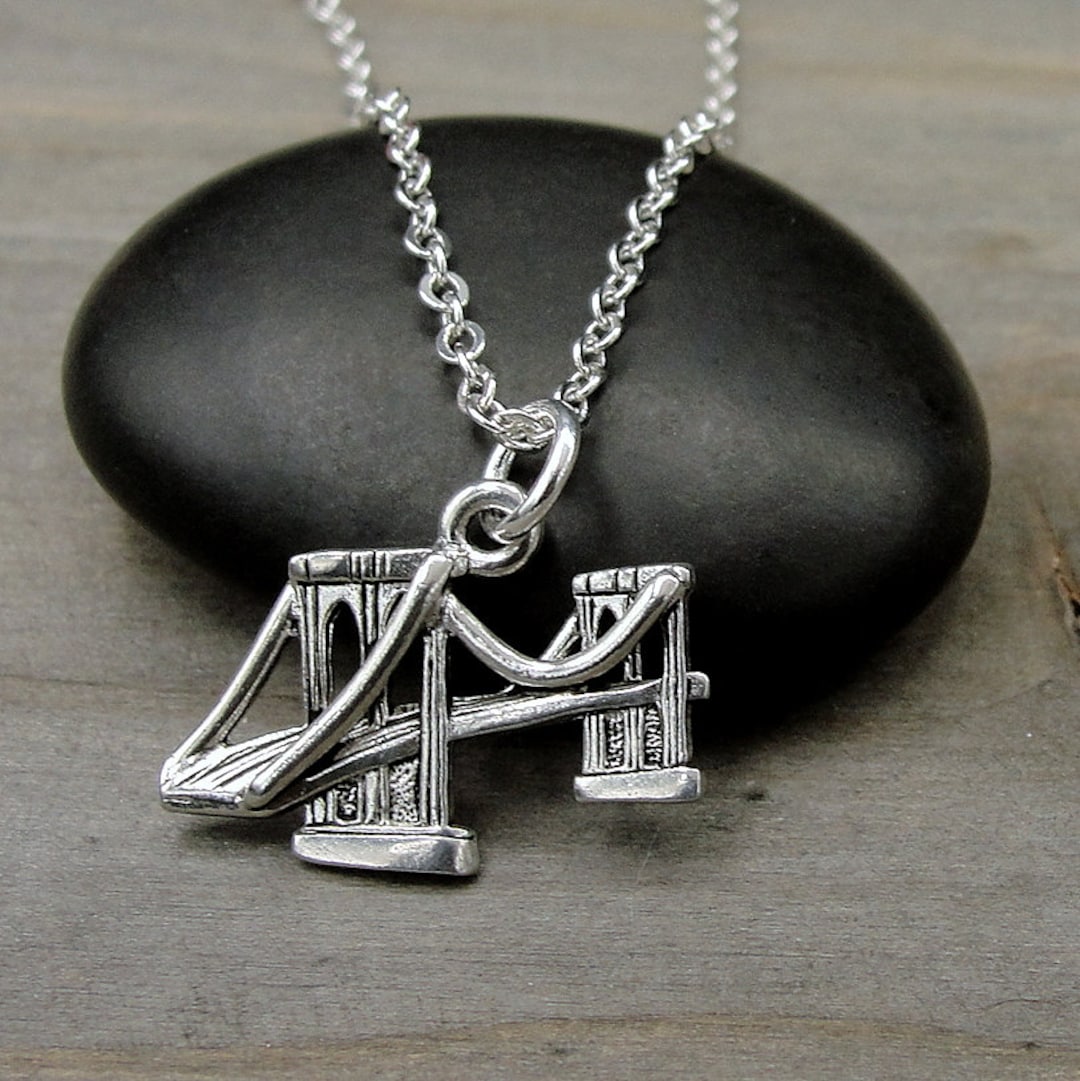 Brooklyn Bridge Necklace, Silver Brooklyn Bridge Charm, New York ...