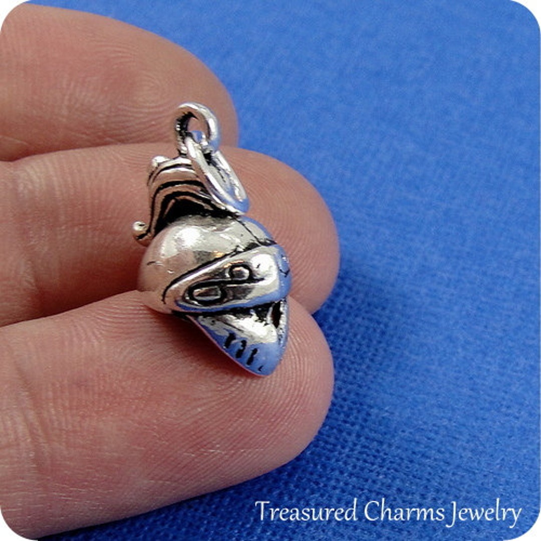 Tiny Spartan Helmet Charm - Silver Plated Spartan Knight Helmet Charm ...