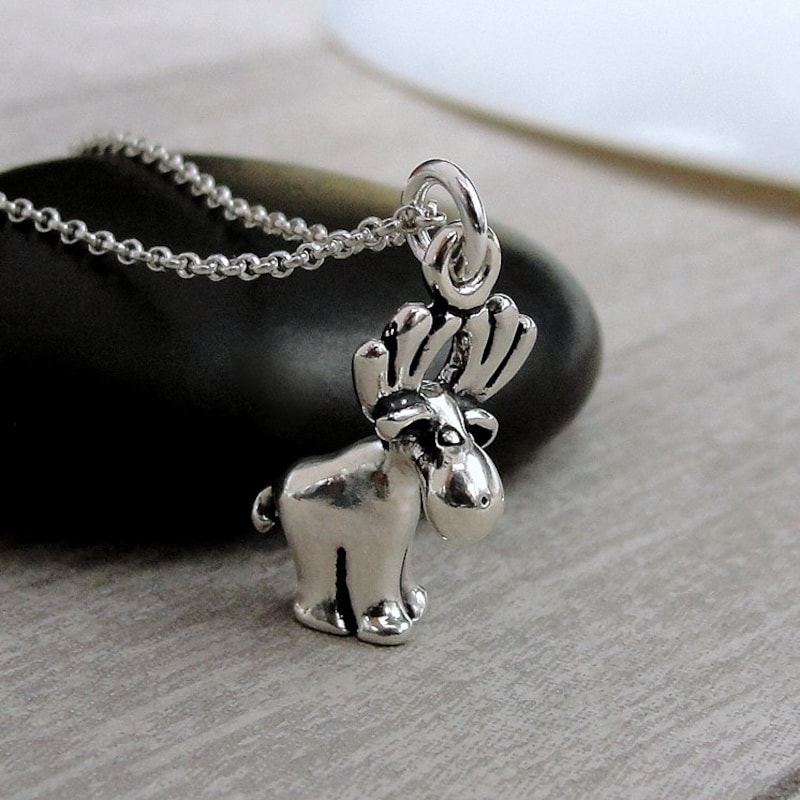 Moose Necklace - Etsy