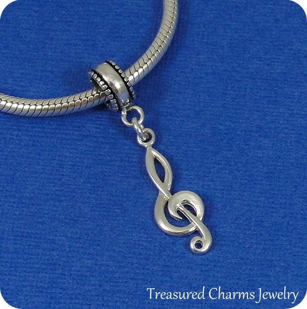 Sterling Silver Treble Clef European Dangle Bead Charm Treble - Etsy