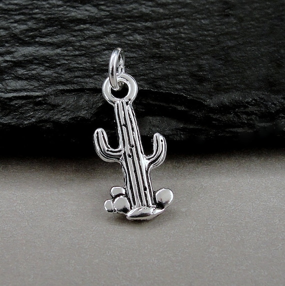 Cactus Charm Desert Succulent Charm for Necklace or Bracelet Wild West Charm Prickly Pear Charm Cacti Charm Cactus Gift Cactus Jewelry Etsy