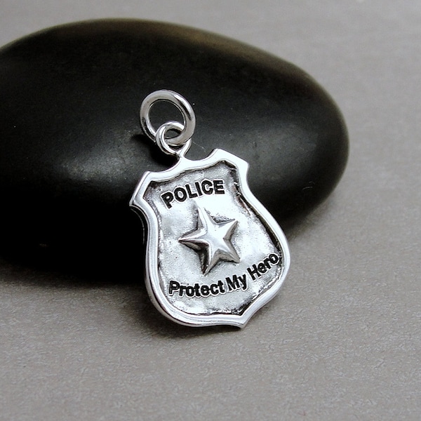 Police Badge Charm - Etsy