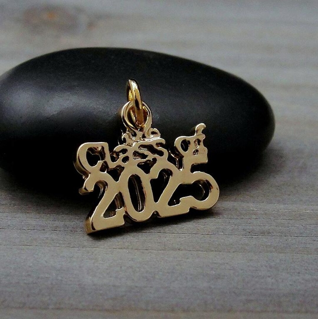 Class of 2025 Charm, Graduation Charm, Gold Class of 2025 Charm, 2025 ...