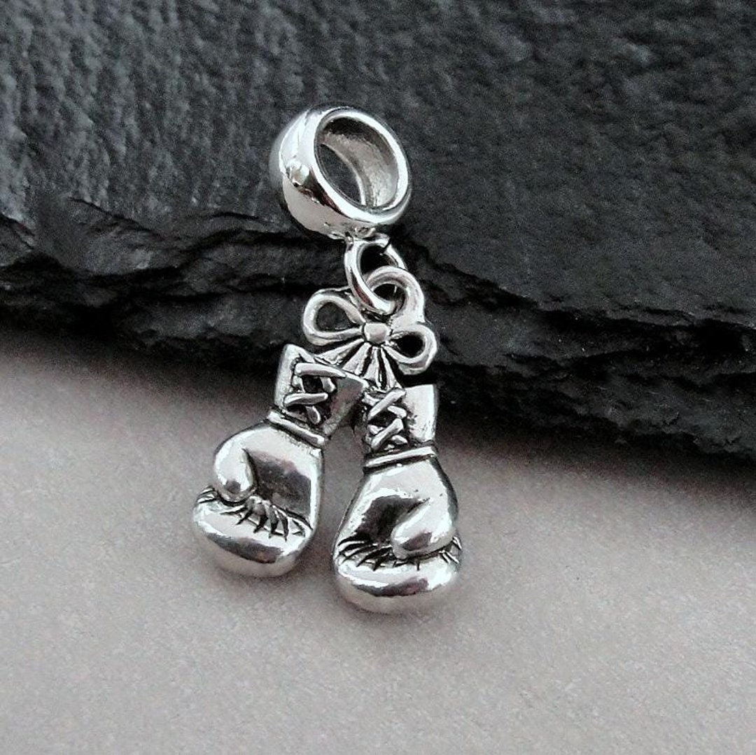 Boxing Gloves European Charm, Silver Boxing Gloves Dangle Charm, Boxer ...