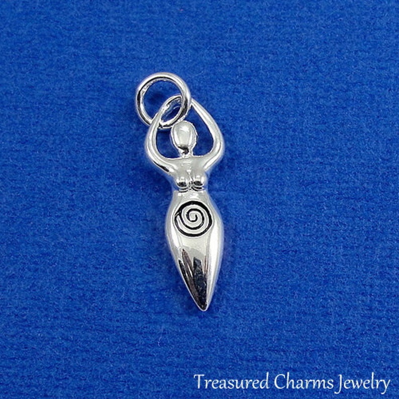 Fertility Goddess Charm Sterling Silver Fertility Goddess | Etsy
