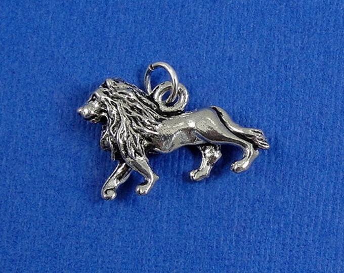 Lion Charm Silver Plated Lion Charm for Necklace or Bracelet - Etsy