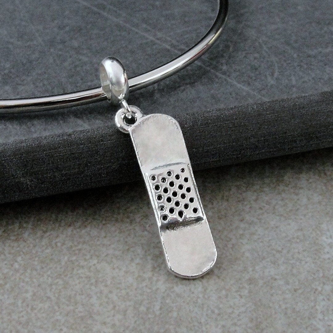 Bandage European Charm, Silver Bandage Dangle Charm, Doctor Charm ...