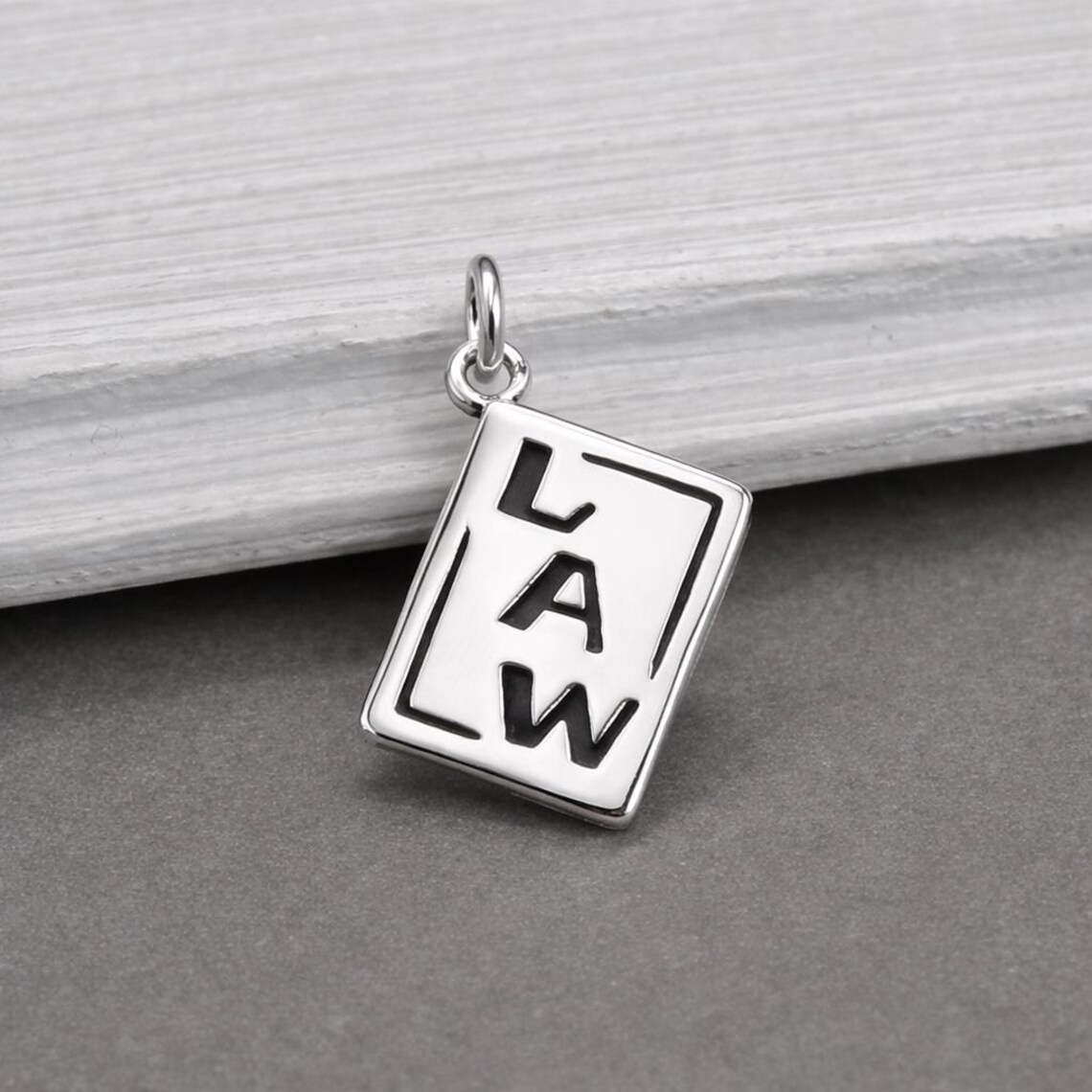 Law Book Charm, 925 Sterling Silver Lawyer Pendant, Attorney Paralegal ...