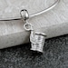 Spool of Thread European Charm, Silver Sewing Dangle Charm, Spool of ...