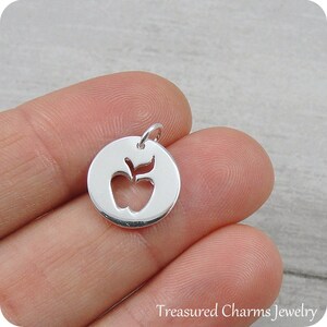 Sterling Silver Apple Charm Apple Pendant Apple Jewelry - Etsy