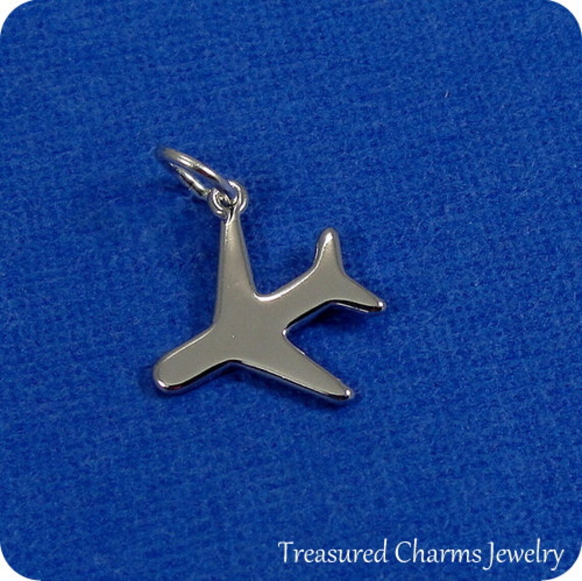 Miniature Airplane Charm Silver Plated Airplane Charm for - Etsy