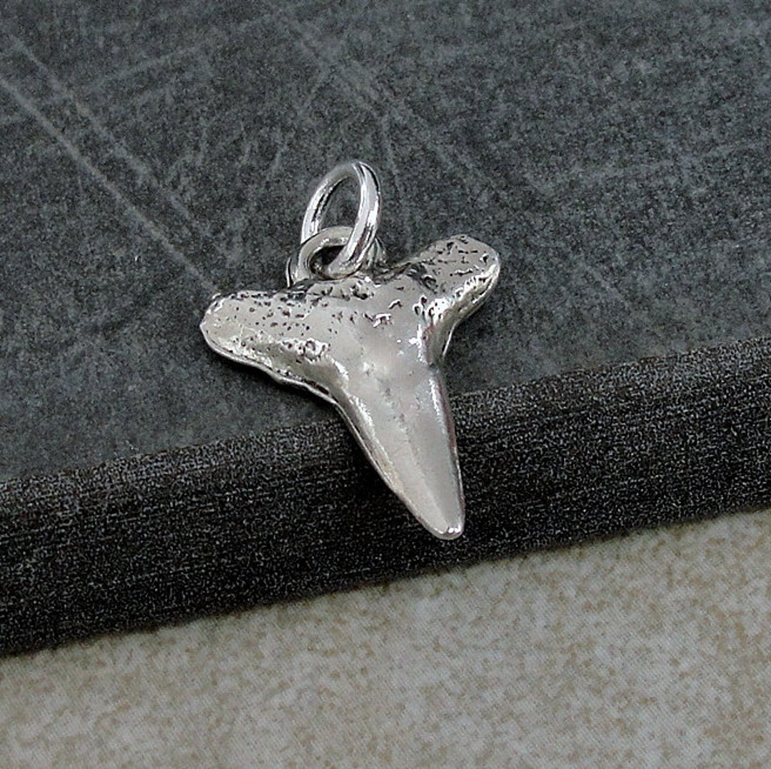 Shark Tooth Charm, Silver Shark Tooth Charm for Necklace or Bracelet ...