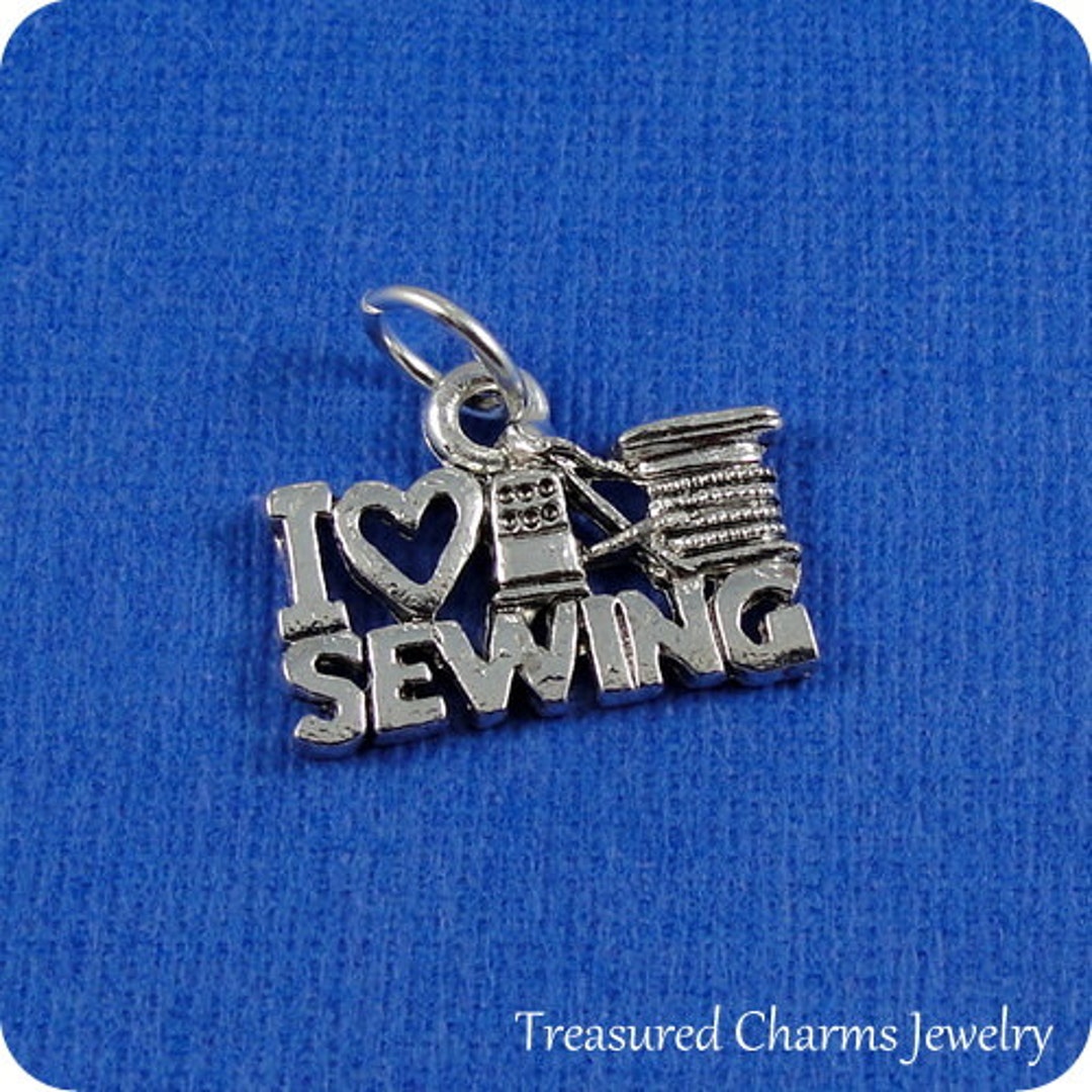 Love Sewing Charm - Silver Sewing Charm for Necklace or Bracelet - Etsy