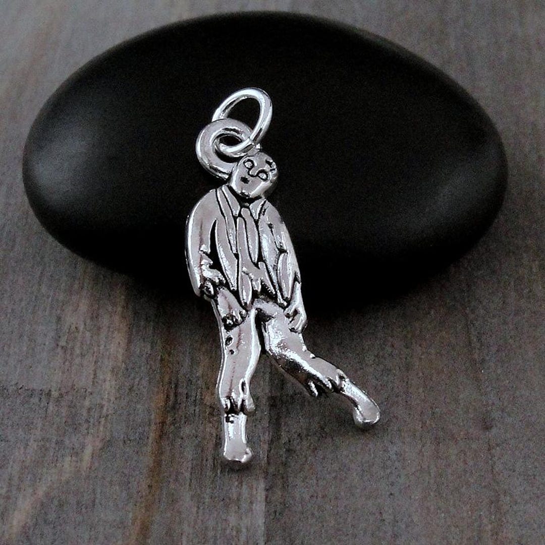 Silver Zombie Charm, Halloween Charm, Horror Movie Charm, Undead Charm ...