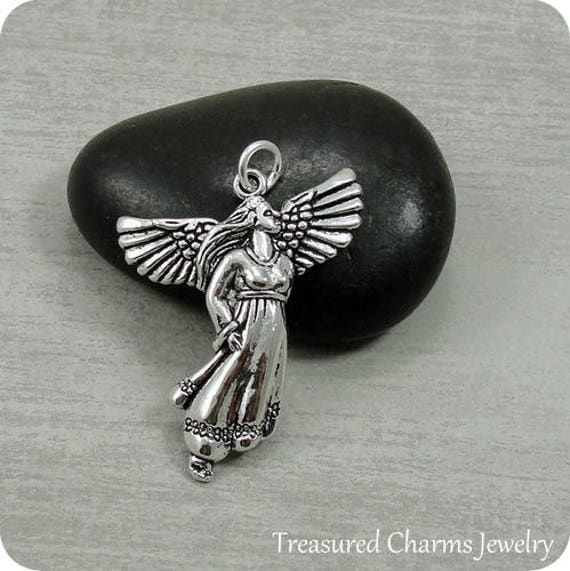 Guardian Angel Charm Silver Plated Guardian Angel Charm for | Etsy