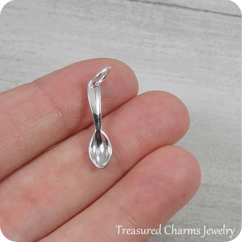 Spoon Charm Silver Spoon Charm for Necklace or Bracelet - Etsy