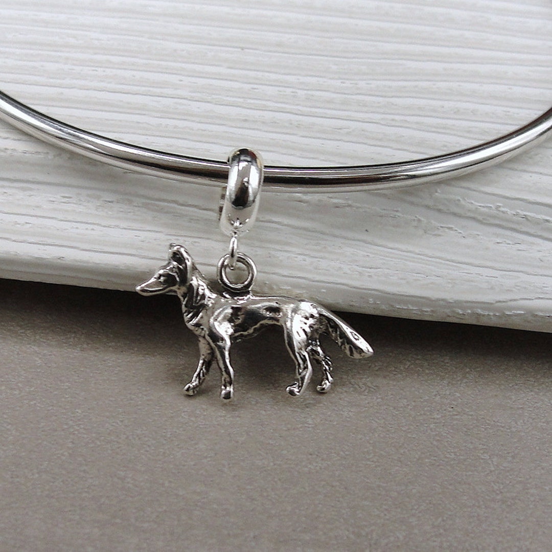 Sterling Silver German Shepherd Dangle Bead Charm, German Shepherd ...