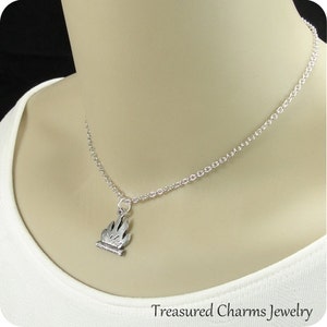 Campfire Necklace, Silver Flaming Fire Charm on a Silver Cable Chain - Etsy