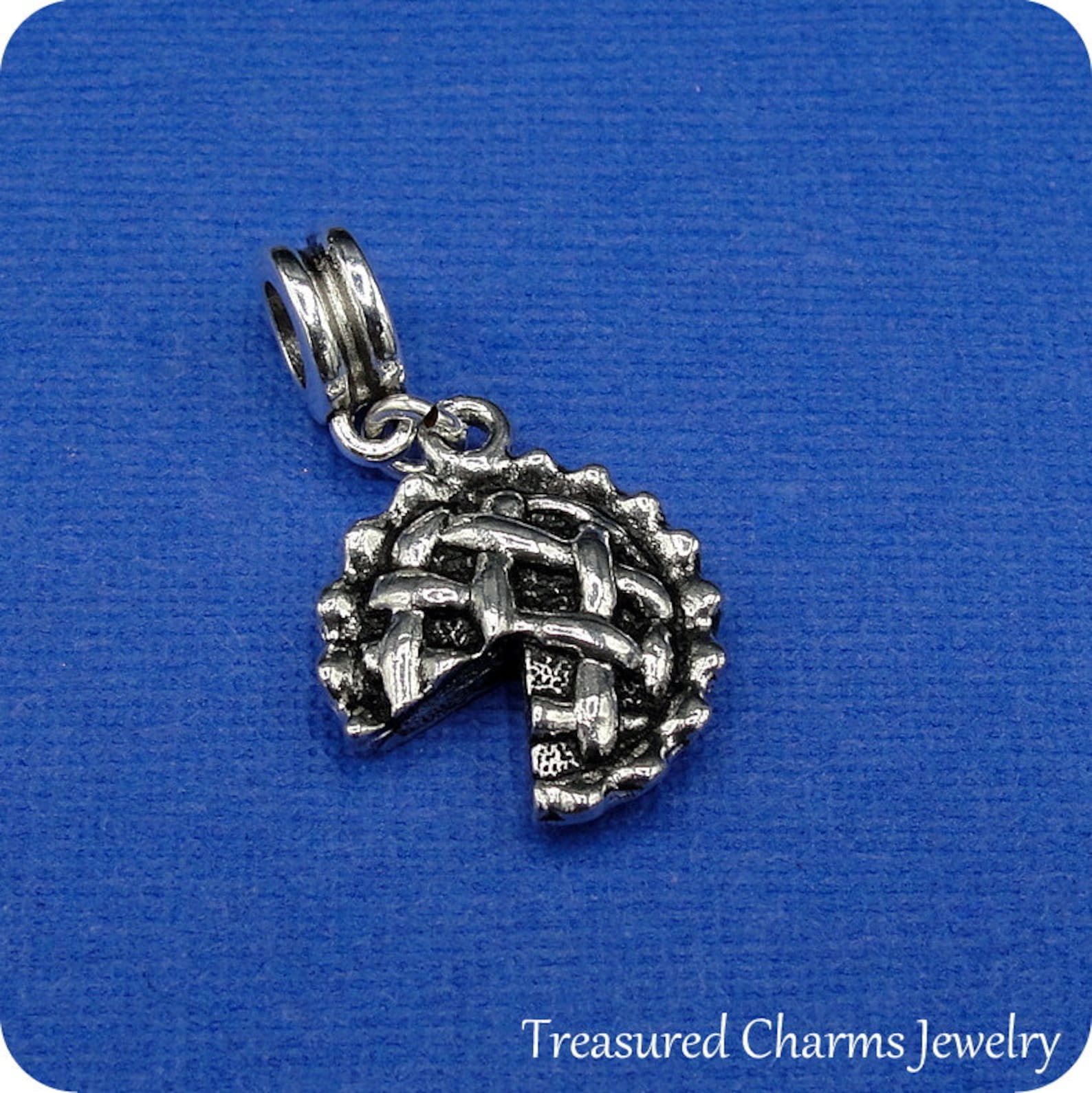 Silver Pie European Charm Apple Cherry Pie Dangle Charm - Etsy