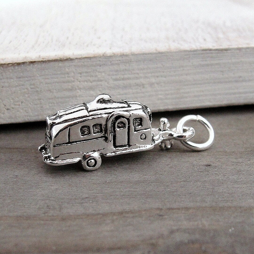 Camper RV Charm, Silver Plated Camper Charm for Necklace or Bracelet ...
