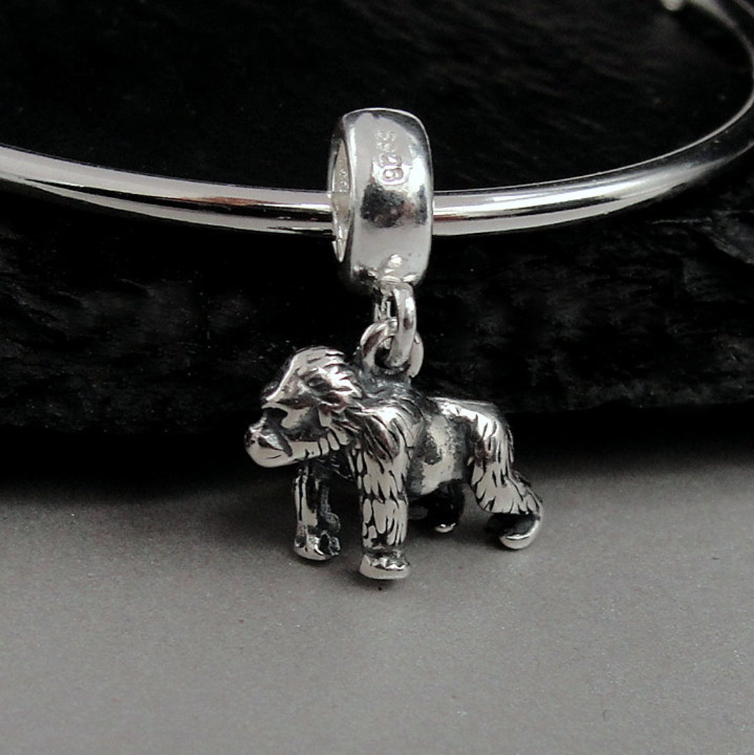Gorilla European Charm, Sterling Silver Chimpanzee Dangle Charm, Baboon ...