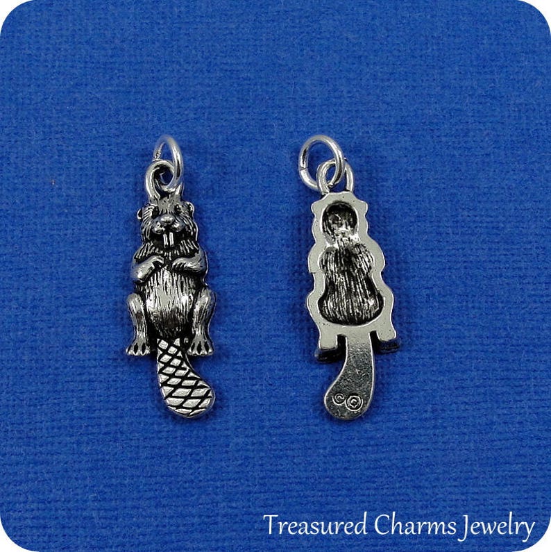 Beaver Charm Silver Beaver Charm for Necklace or Bracelet - Etsy