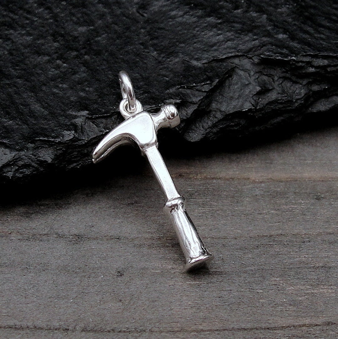Hammer Charm, Sterling Silver Claw Hammer Charm for Necklace or ...