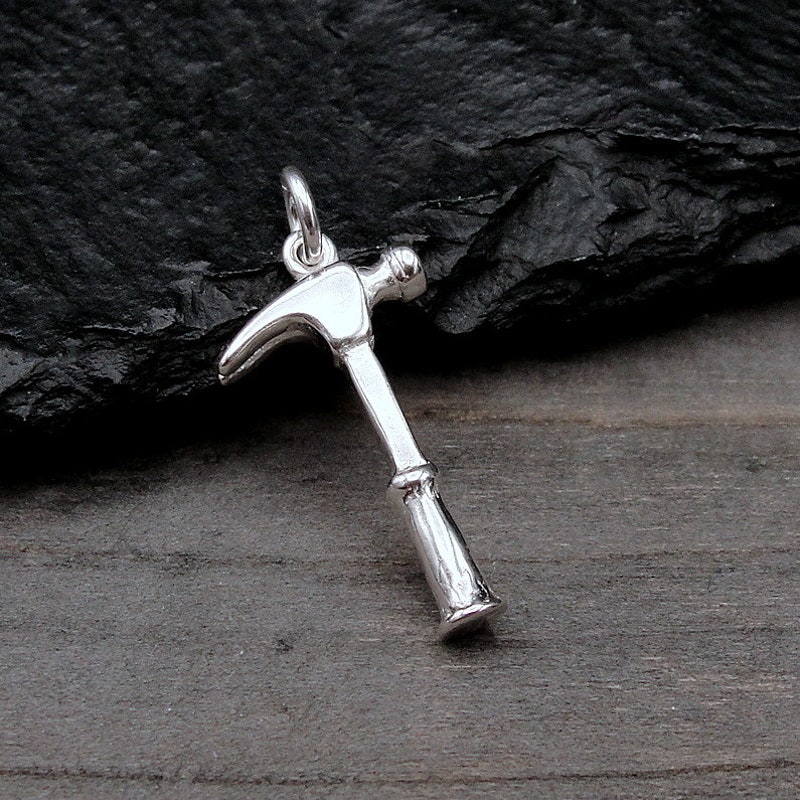 Silver Hammer Charms - Etsy