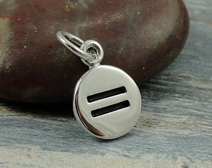 CLOSEOUT - Equality Symbol Charm - Sterling Silver Equality Charm for ...