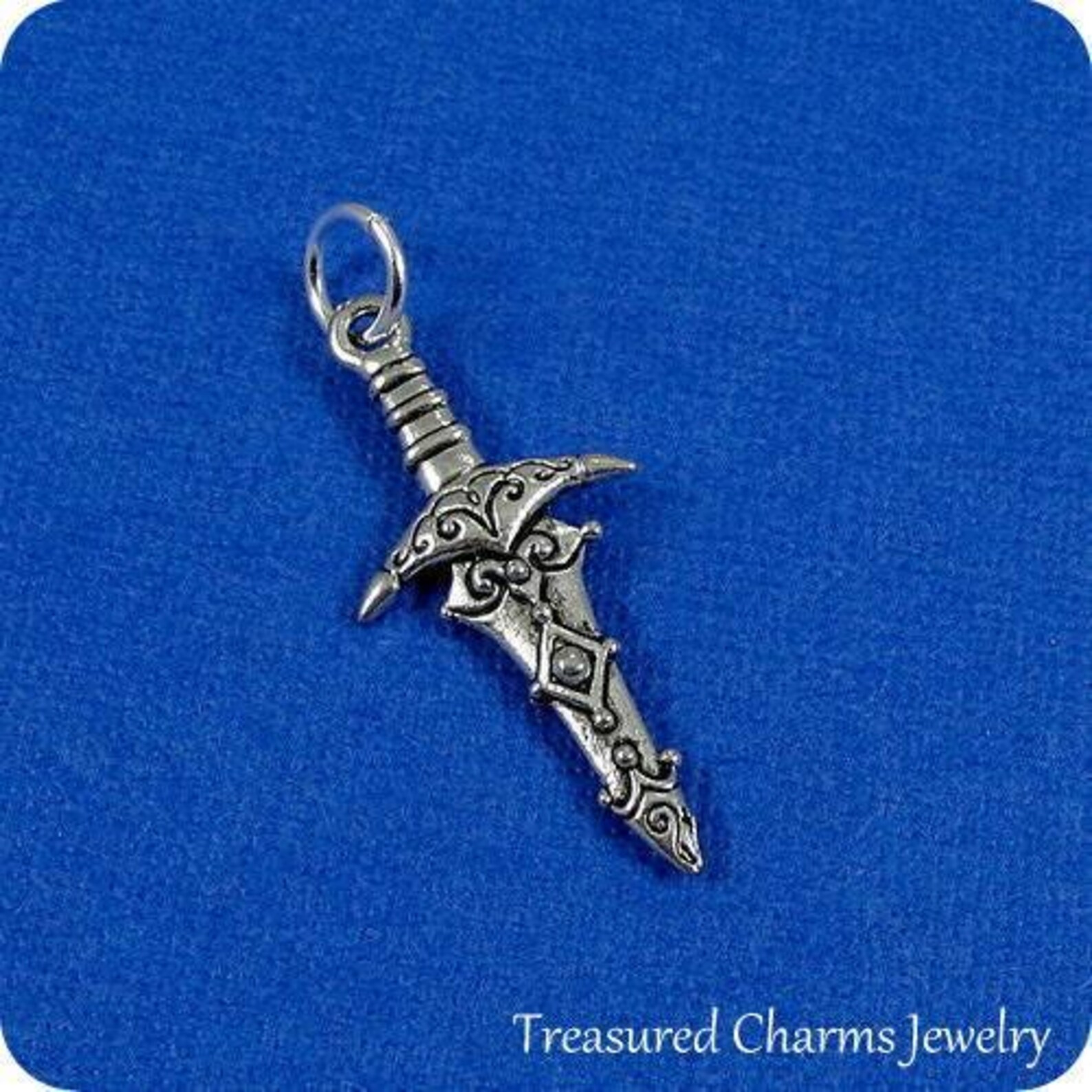 Excalibur Sword Charm - Silver Plated Excalibur Sword Charm for ...