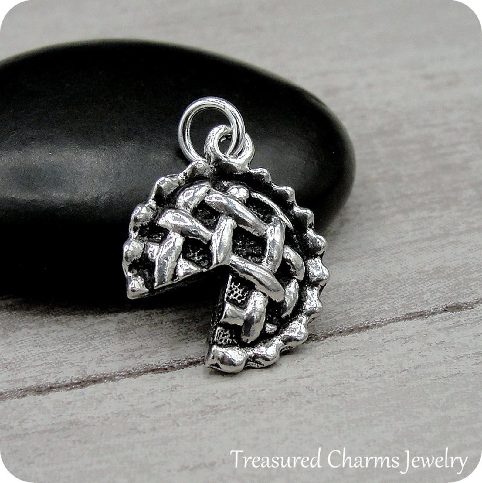 Silver Pie Charm Apple Pie Charm Cherry Pie Charm Pumpkin | Etsy