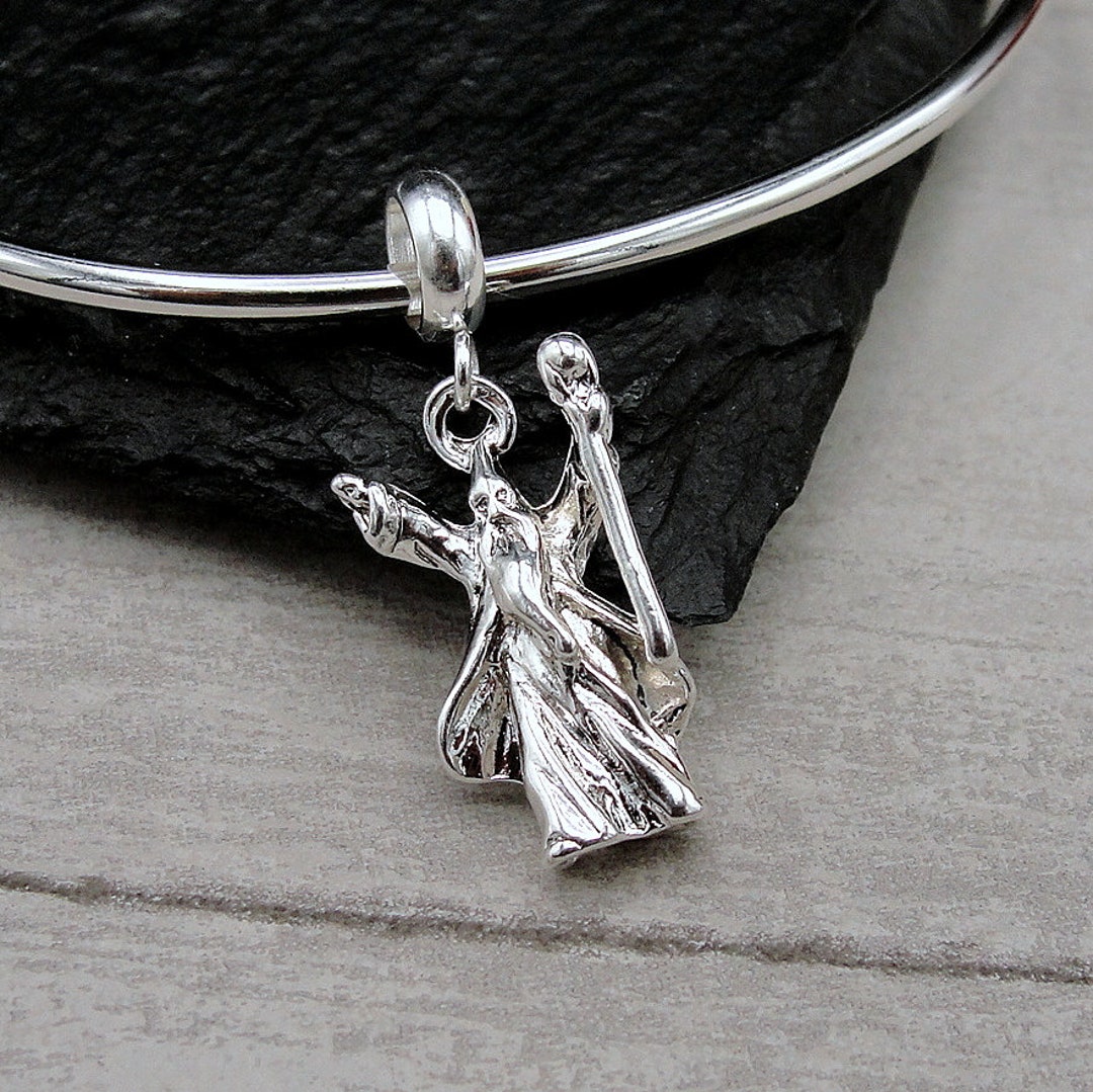 Wizard European Charm, Silver Wizard Dangle Charm, Wizard Charm With ...