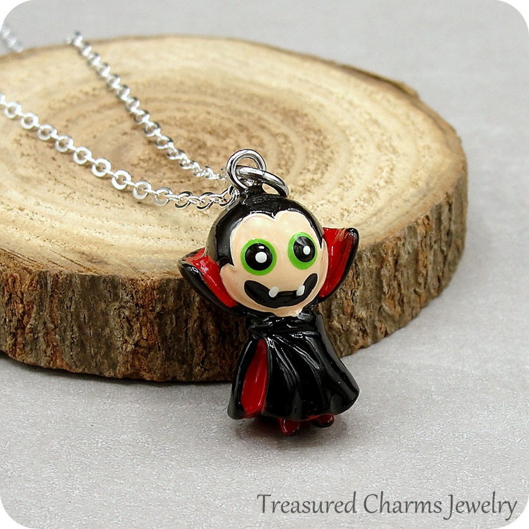 CLOSEOUT, Vampire Necklace, 3D Vampire Charm, Vampire Pendant, Goth ...
