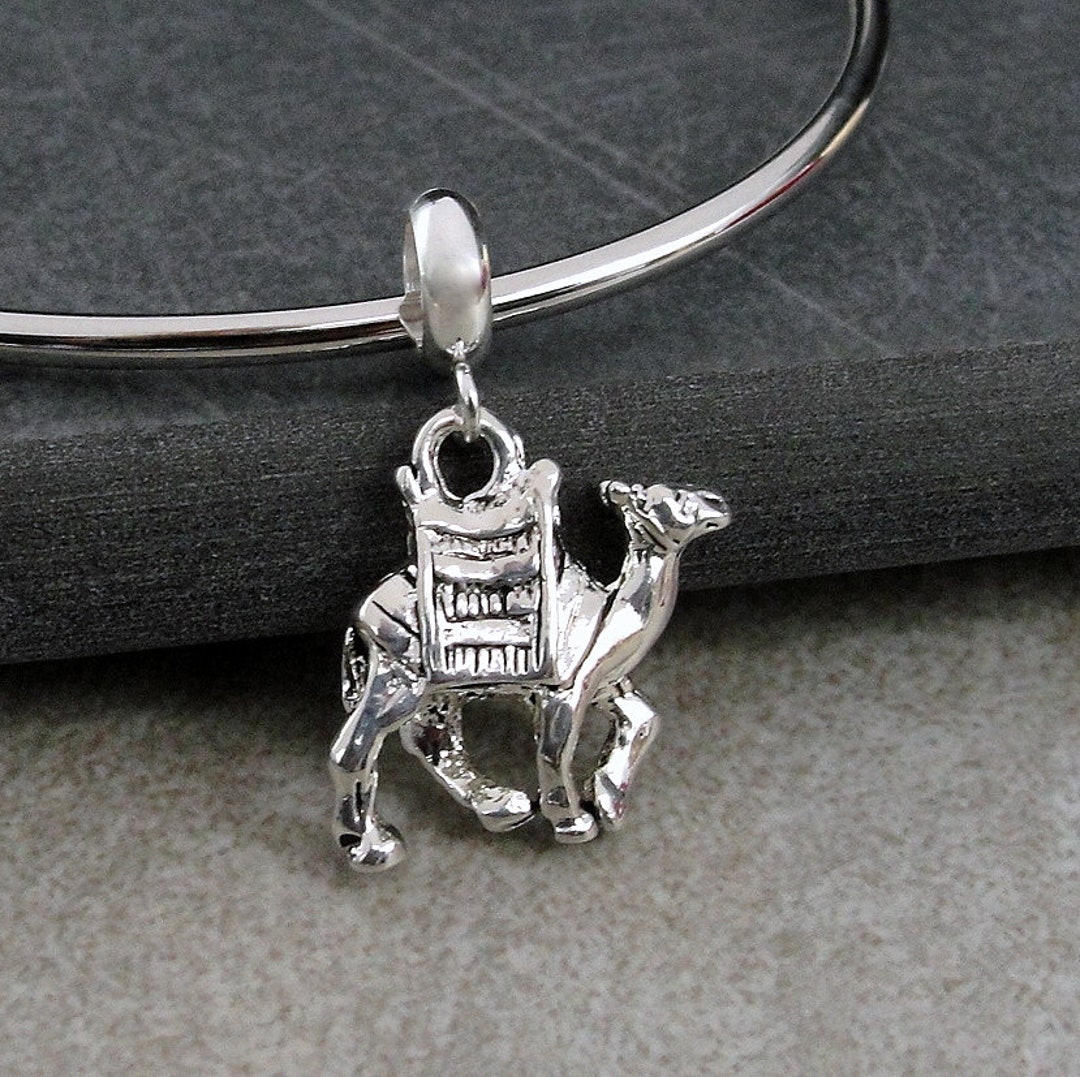 Camel European Charm, Silver 3D Camel Dangle Charm, Camel Charm With ...