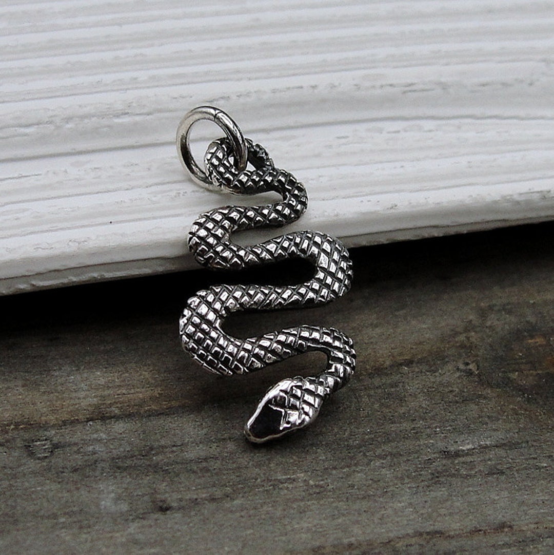 925 Sterling Silver Rattlesnake Charm, Boa Constrictor Charm, Python ...